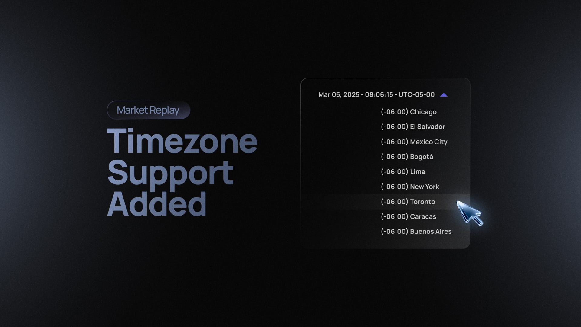 Timezone Support Added to Market Replay - TraderSync